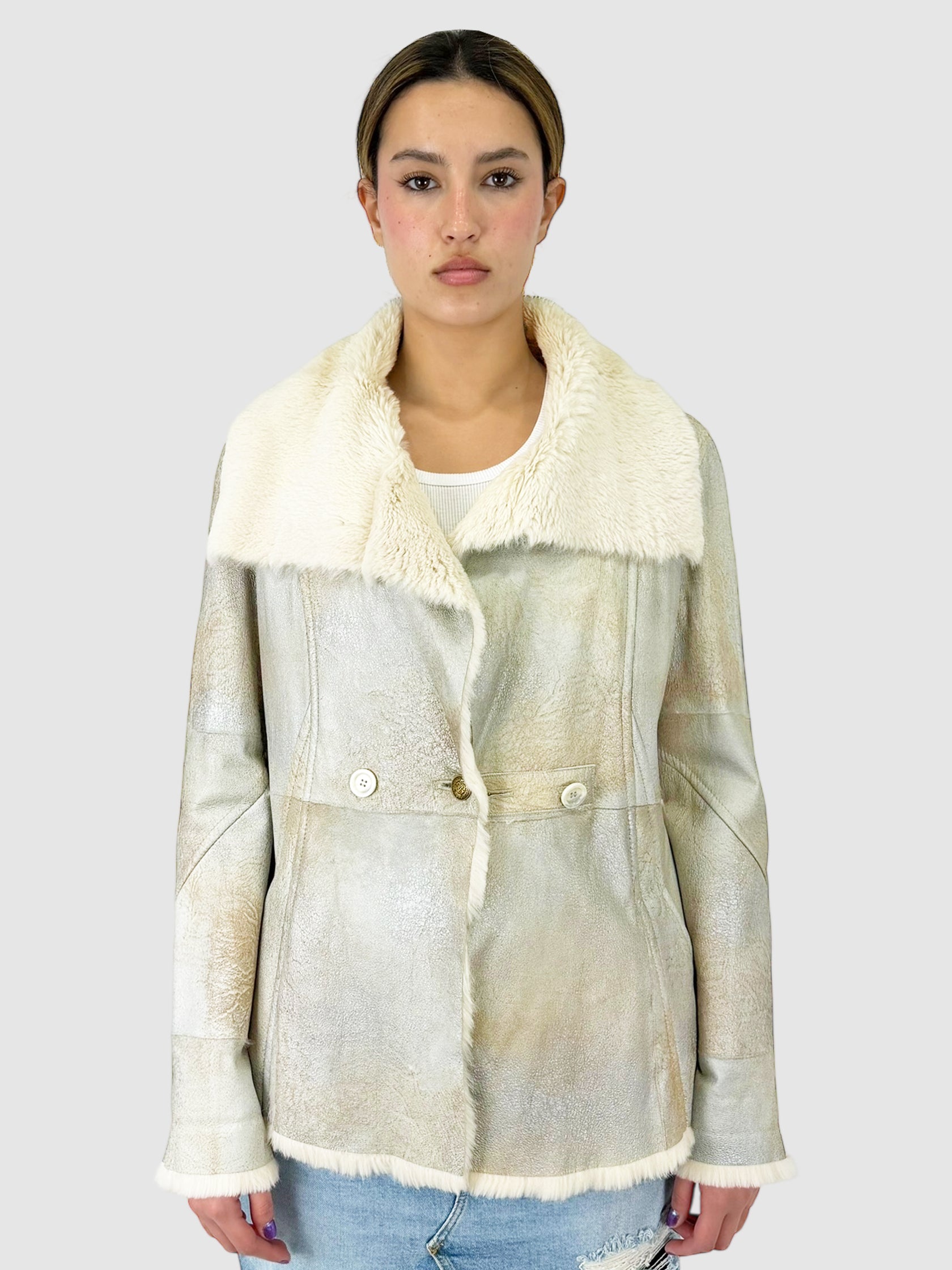 MARC CAIN Metallic Rabbit Coat – Second Nature Boutique